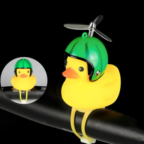 Cartoon Yellow Silica Gel Little Duck Shape Bicycle Bells Shining ...
