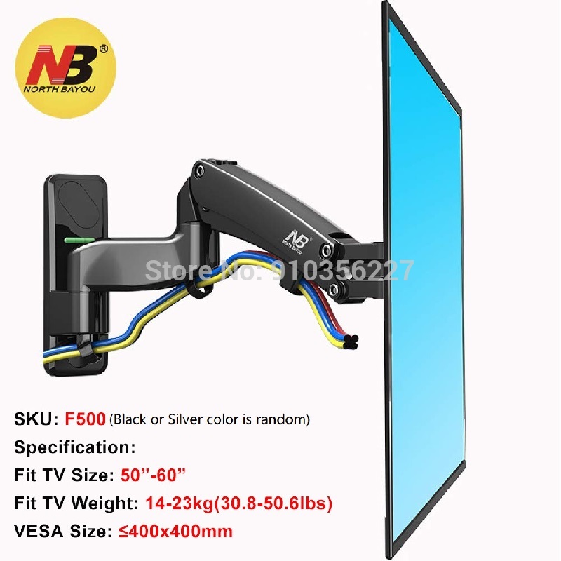 Nb North Bayou F450 Full Motion Monitor Wall Mount Tv Bracket Tv Stand ...
