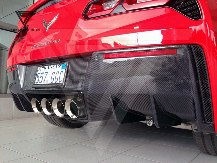 Rk Sport Carbon Fiber Rear Diffuser For Chevrolet Corvette C7 2014-2017 ...