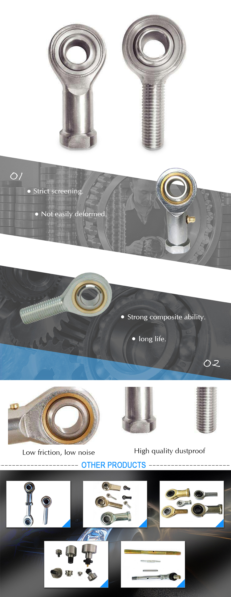 20mm Bore Male Left Hand Chromoly Hemi Joint Rod End Bearings Pos20 ...