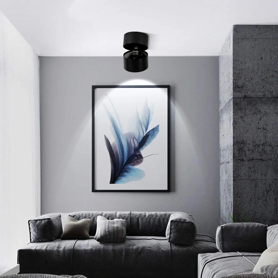 12w Led Surface Mounted Spotlights - Tiltable Wall Ip20 Downlights For ...