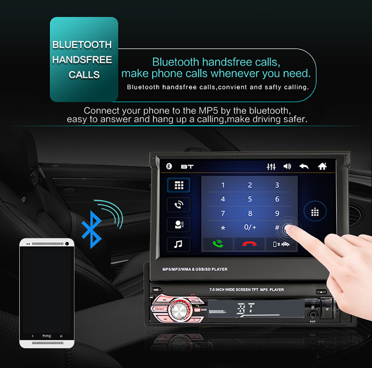 Car Mp5 Video Player Retractable 7 Inch Android, High Quality Car Mp5 ...
