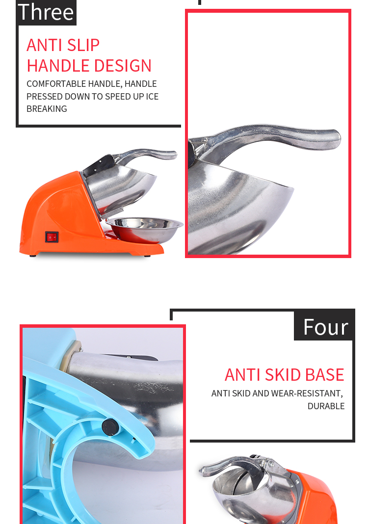 Mini Commercial Ice Shaver With 65kg/h Capacity: Snow Ice Maker And ...