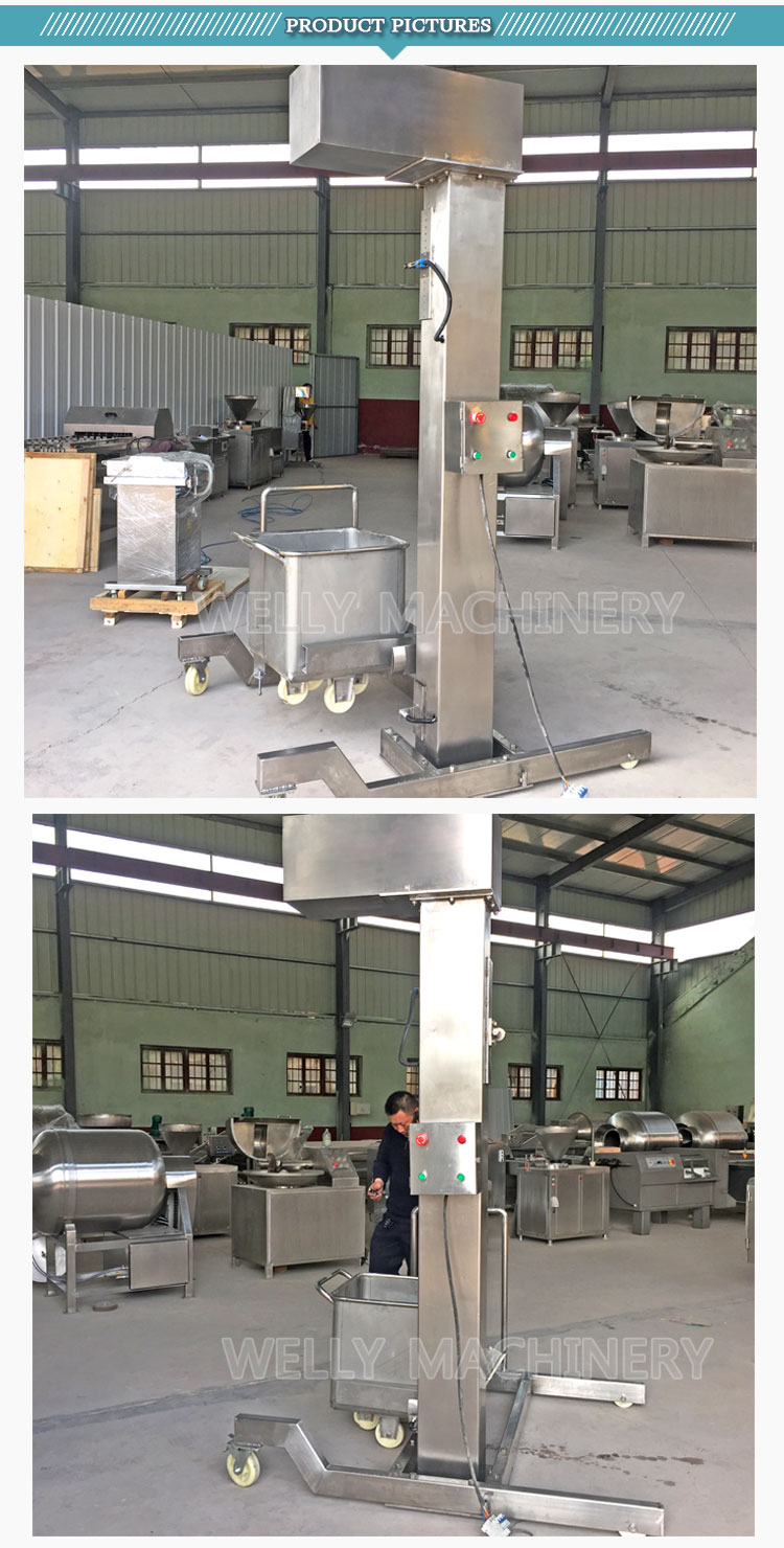 Automatic Meat Elevator Feeder Hopper Trolley With 200l Bin, High ...
