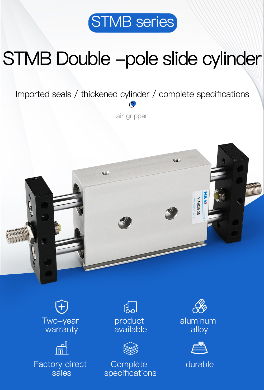 Sliding Table Cylinder Stmb Series - Double-acting Pneumatic Double ...