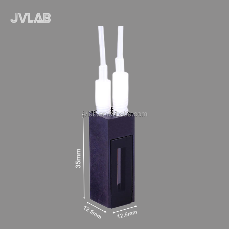 High Permeability Flowthrough Cell Quartz Cuvette - Double Threaded ...