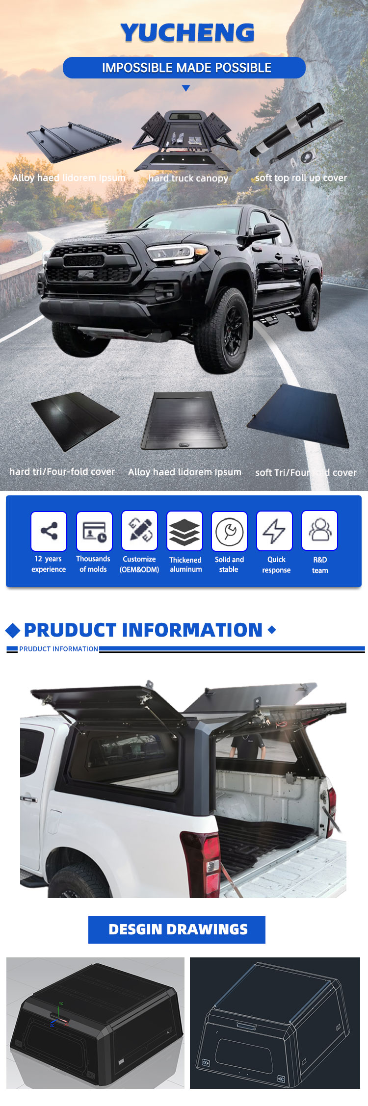 Truck Canopy For Toyota Hilux Revo Sr (j-deck) Dc 2015-2023 ...