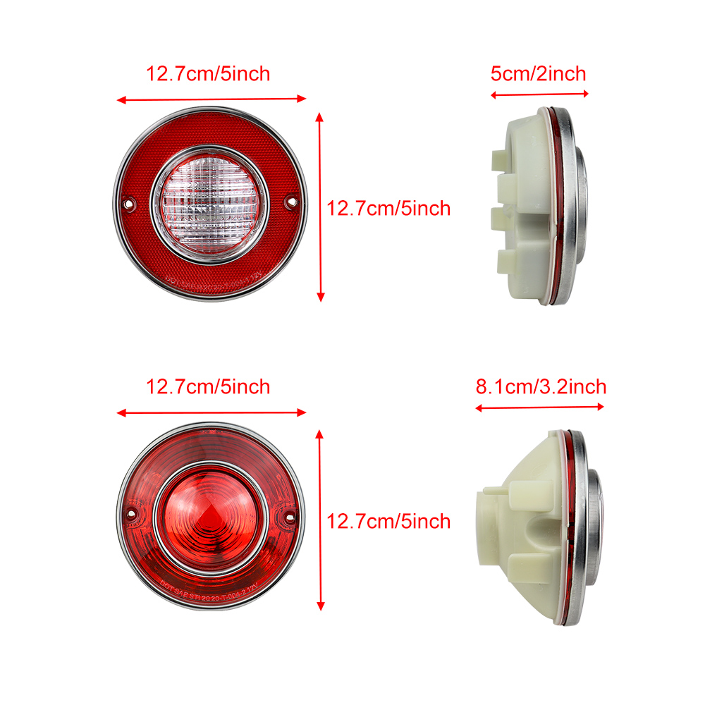 1975-1979 Corvette Tail Light Backup Lights Warning Lamp Assembly, High ...