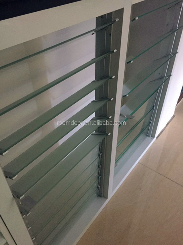 Modern Adjustable Vertical Glass Louver Window With Flyscreen, High ...