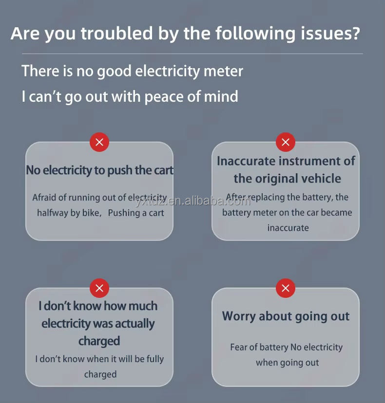 Ty23 Electric Vehicle Coulomb Meter - Battery Level Display For 8-120v ...