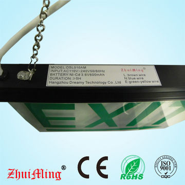 Ceiling Suspended Rechargeable Emergency Exit Sign Light With Different ...