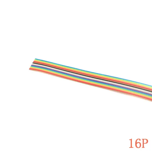 1 Meters 1.27mm Pitch Color Flat Ribbon Cable 10p 14p 16p 20p 26p 34p ...