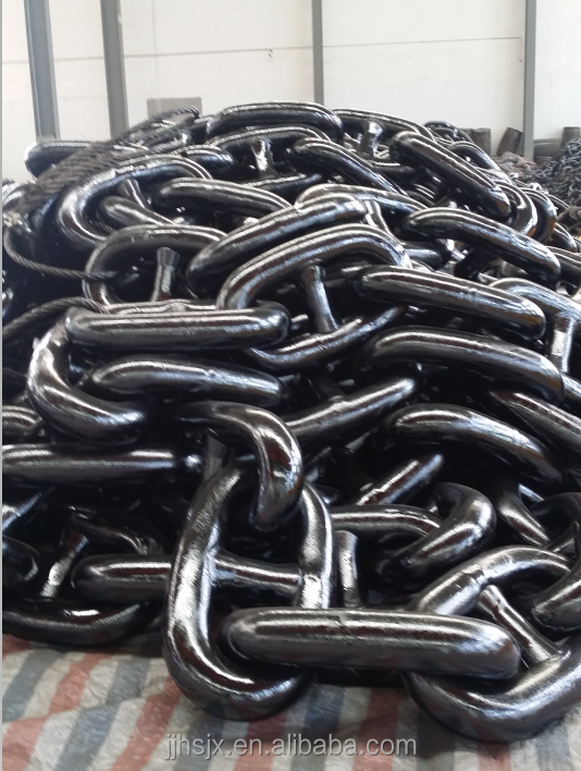 Marine Black Painted Ship Anchor Chain For Sale - Ccs To Rina Certified ...