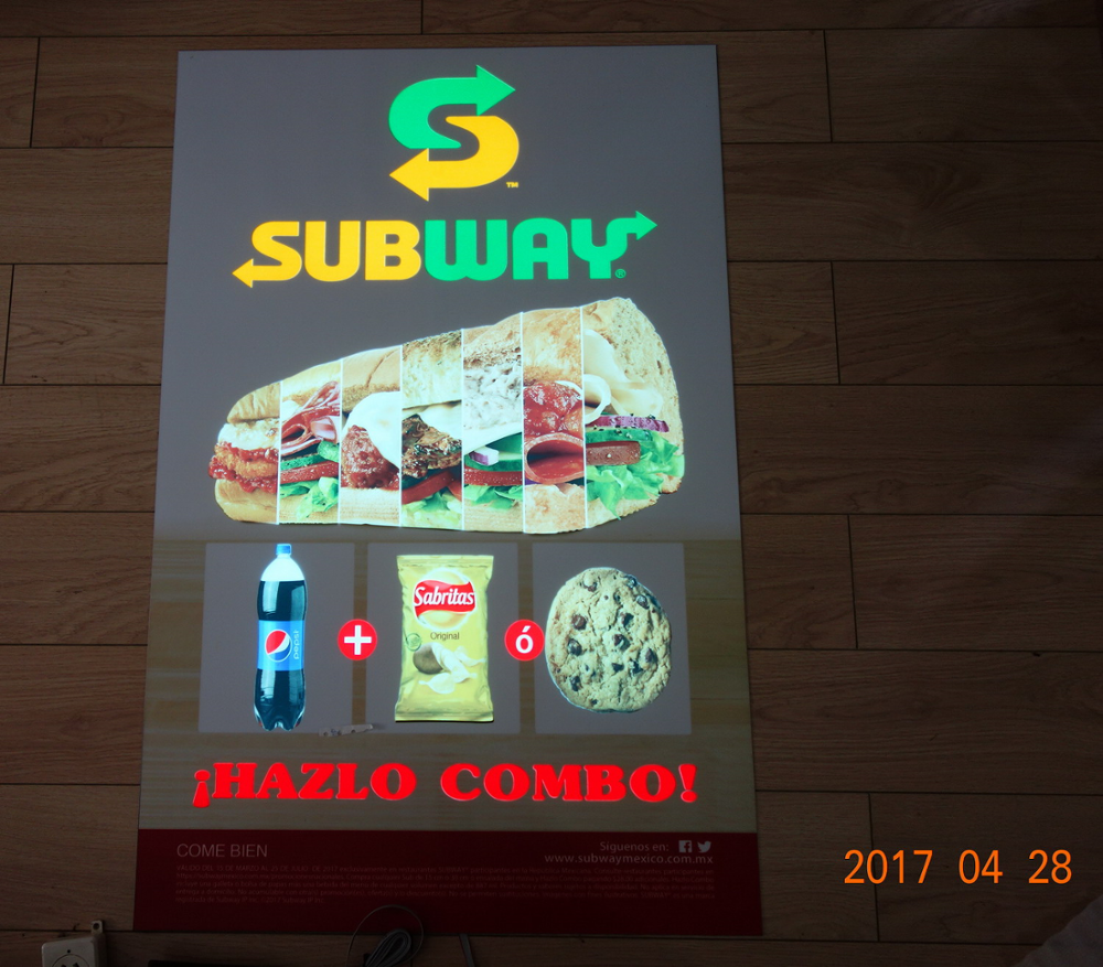 Customizable El Wire Backlight Advertising Flashing Light Display And ...