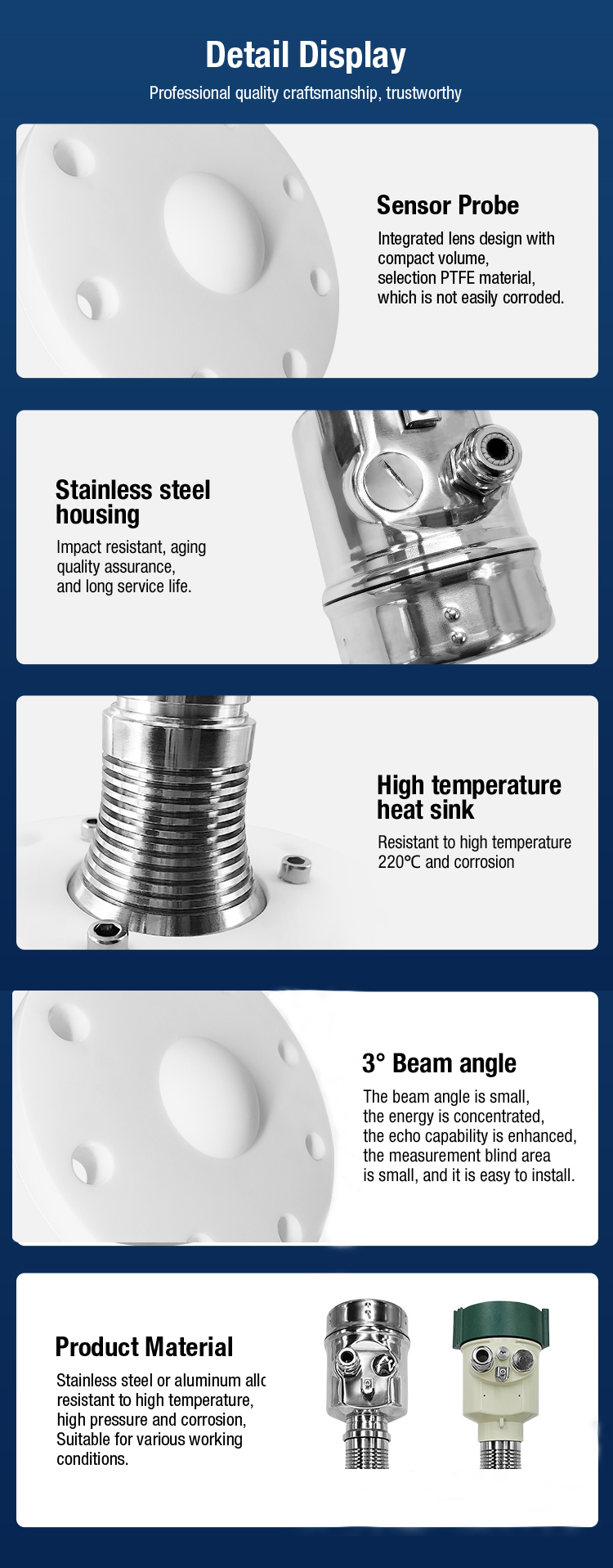 Ptfe Radar Liquid Level Gauge With Rs485 - High Quality Strong ...