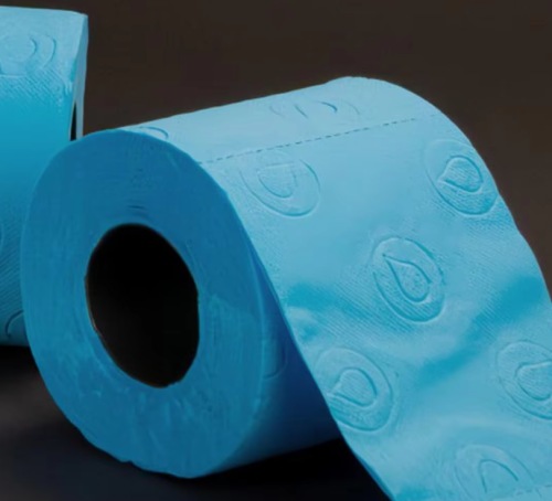 Festive Blue Eco Disposable Wood Pulp Toilet Paper, High Quality ...