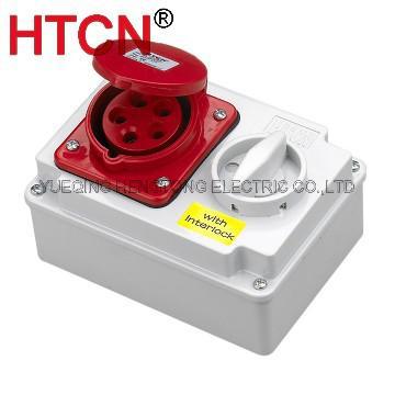 Industrial Interlock Switch Sockets Ip44 32a, High Quality Industrial ...