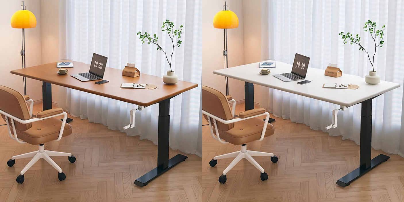 Best Manual Adjustable Standing Desk in China, hand crank adjustable ...