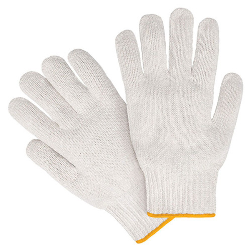 Basic White Cottom Knitting Working Glove, High Quality Basic White ...