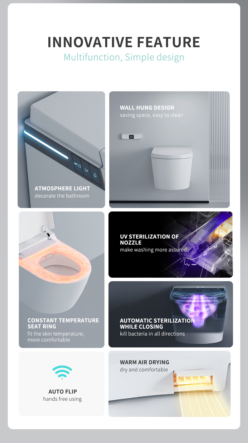 Best Wall Mounted Washdown Smart Intelligent Electric Toilet ...