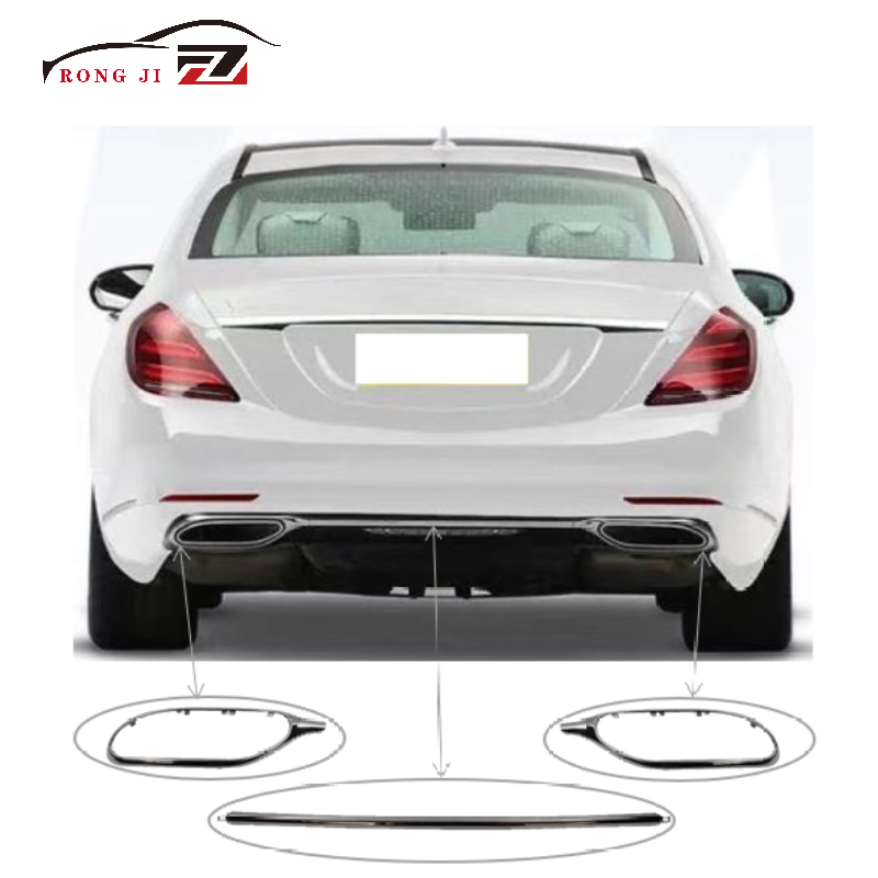 Chrome Rear Bumper Trim Molding For Mercedes Benz S Class W222 2018 ...