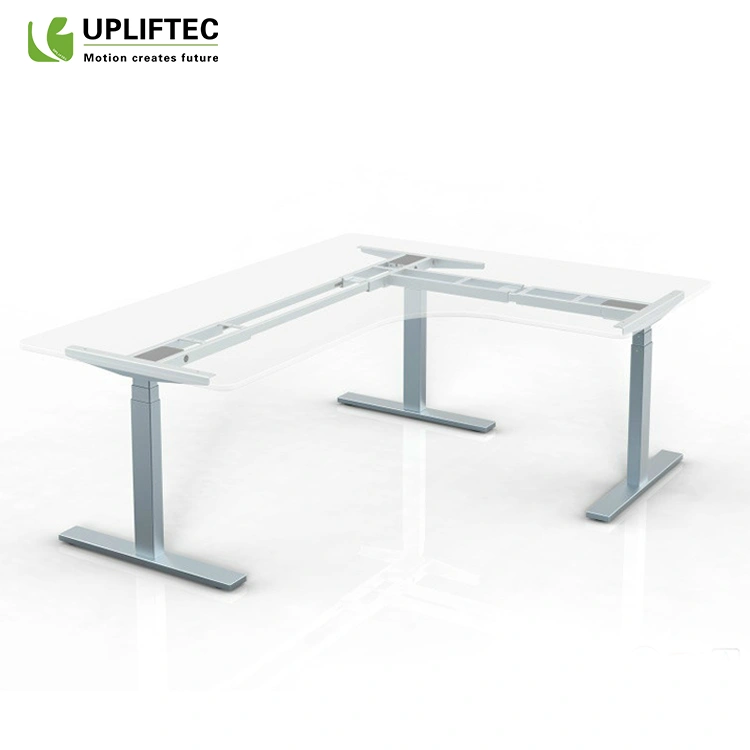L-Shaped Ergonomic Electric Height Adjustable Desk China Manufacturers ...