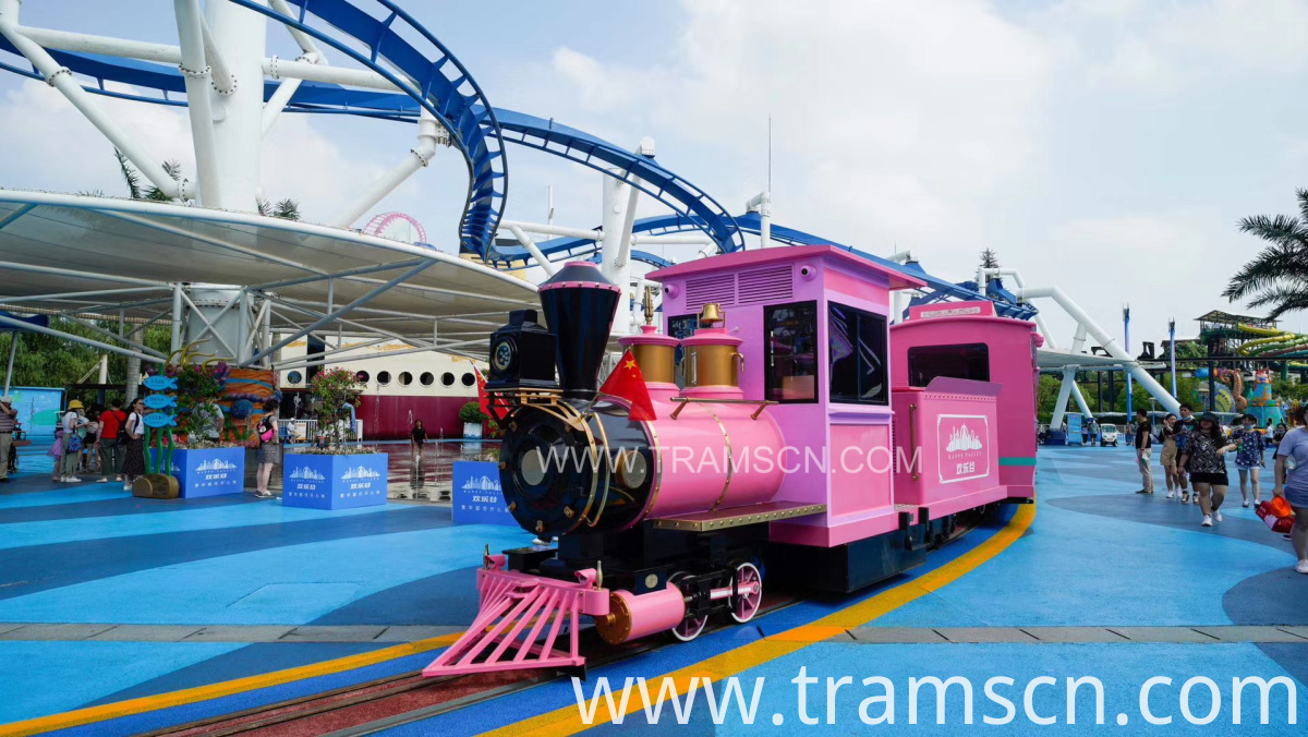 Pink amusement park track train China Manufacturer