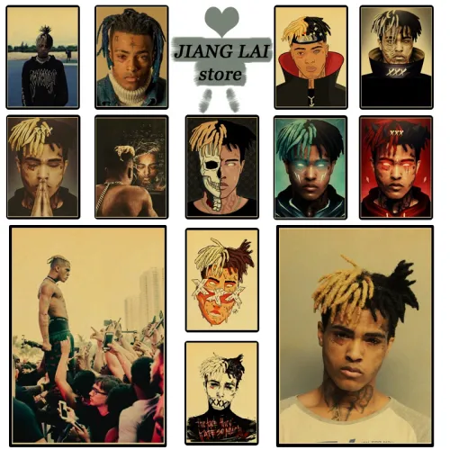 Classic American Rapper Xxxtentacion Retro Poster Kraft Paper Home ...