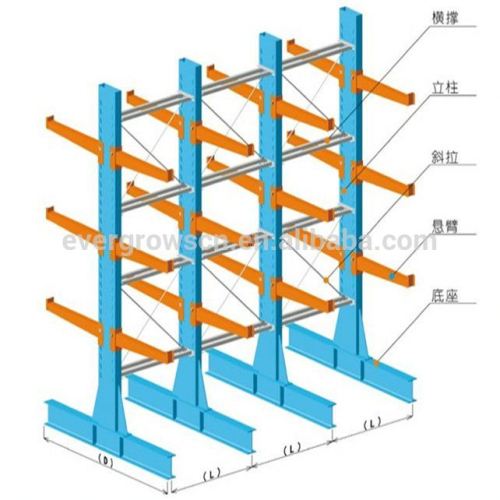 Adjustable Cantilever Steel Storage Pipe Cantilever Racking System ...