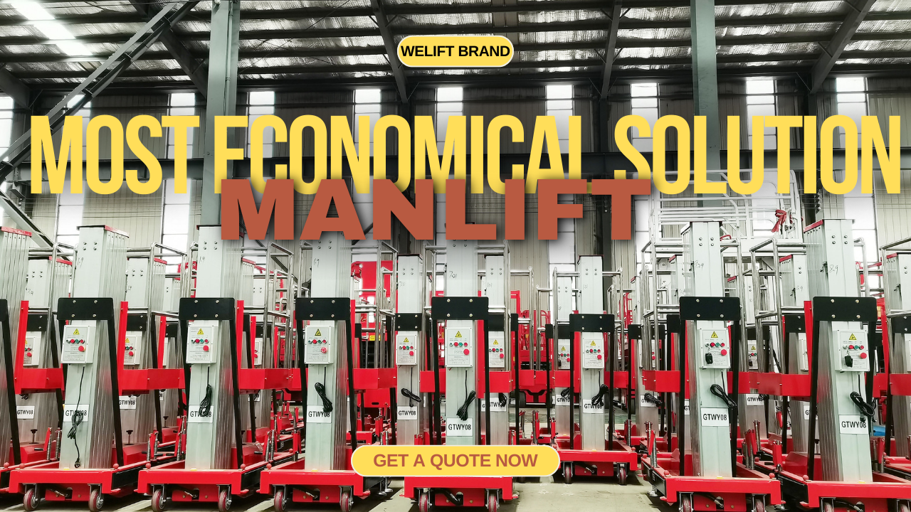 130kg Capacity Electric Mast Lift For Factory - Mobile Hydraulic ...
