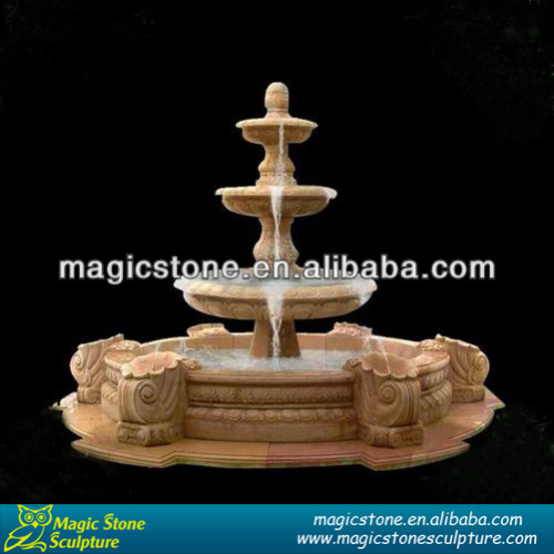 Floating Garden Yellow Marble Patio Fountains, High Quality Floating ...