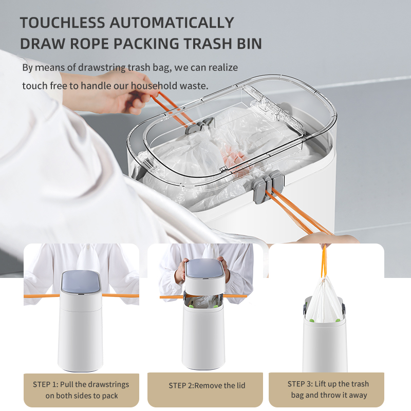 JAH 3Gallon E-Motion Trash Bin Automatically Packing Dustbin China ...