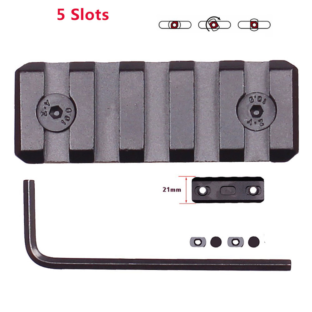 M-lok Rail Mount Adapter 5/7/9/11/13 Slots Aluminum Picatinny Rail ...
