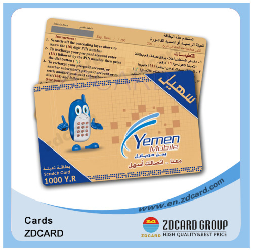 Paperboard Scratch Phone/cell Recharge Card, High Quality Paperboard ...