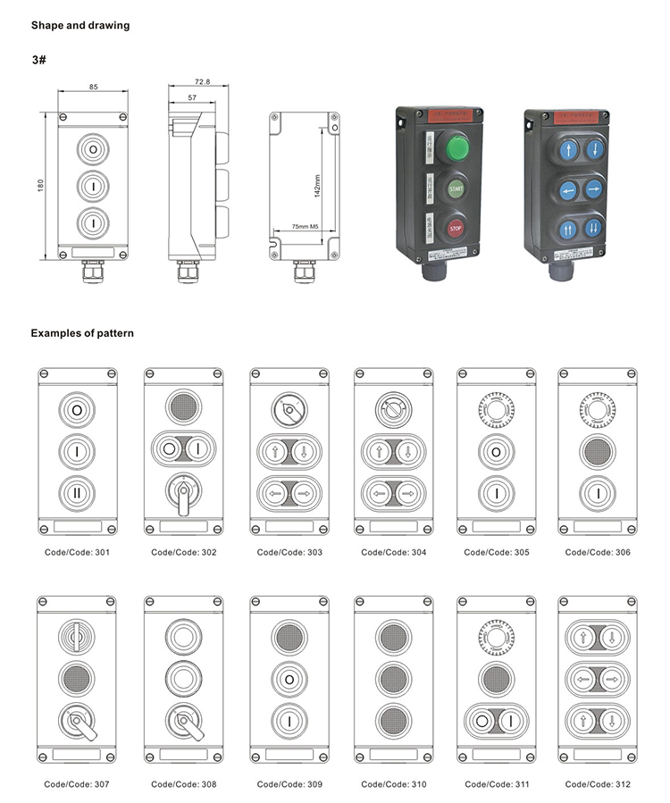 Explosion-proof Push Button Switches Atex Zone 1 Certified Waterproof ...