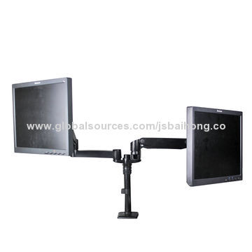 Dual Monitor Bracket, Routes Cables Under Arms, High Quality Dual ...