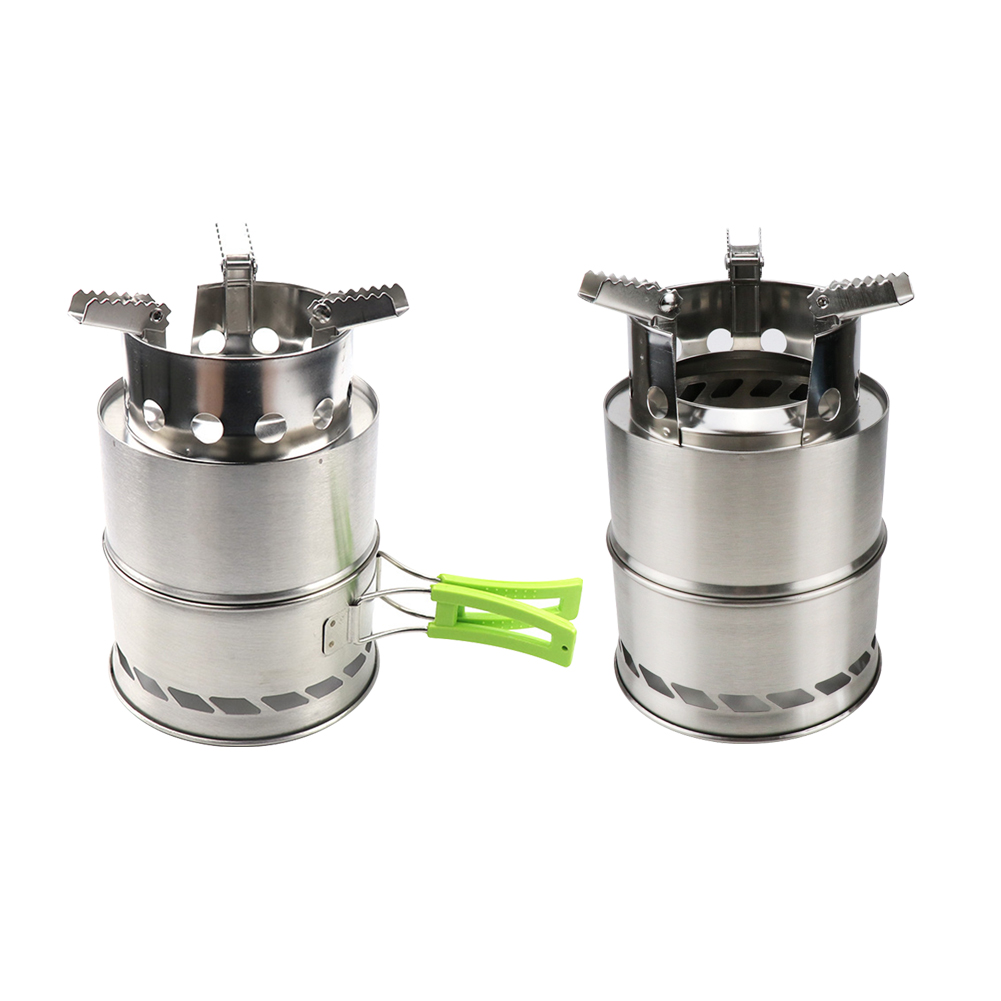 Split Foldable Camping Wood Stove Stainless Steel Portable Outdoor ...