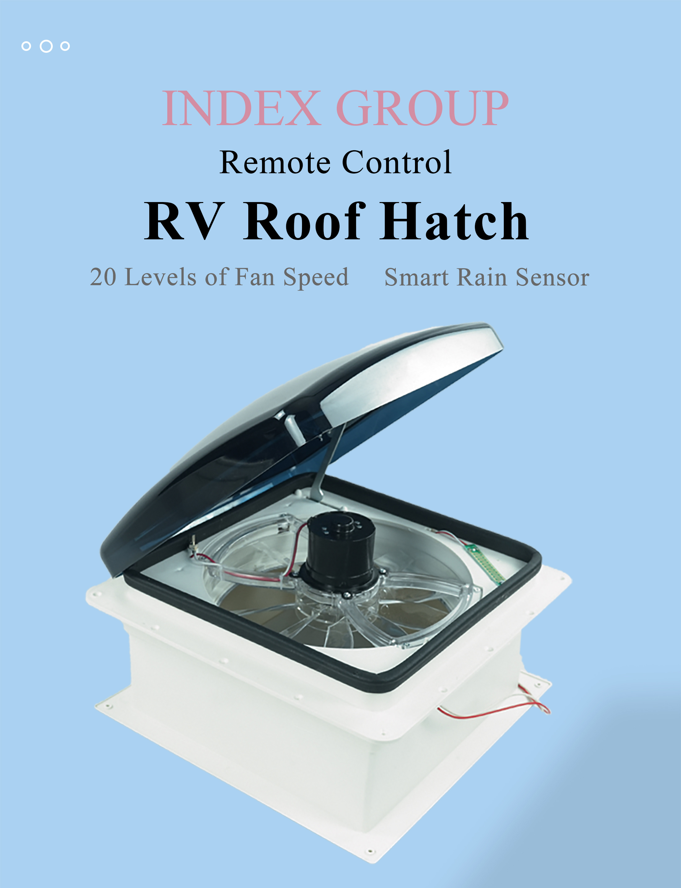High Quality Rv Roof Hatch With Led Light - 360x360mm Motorhome Vent ...