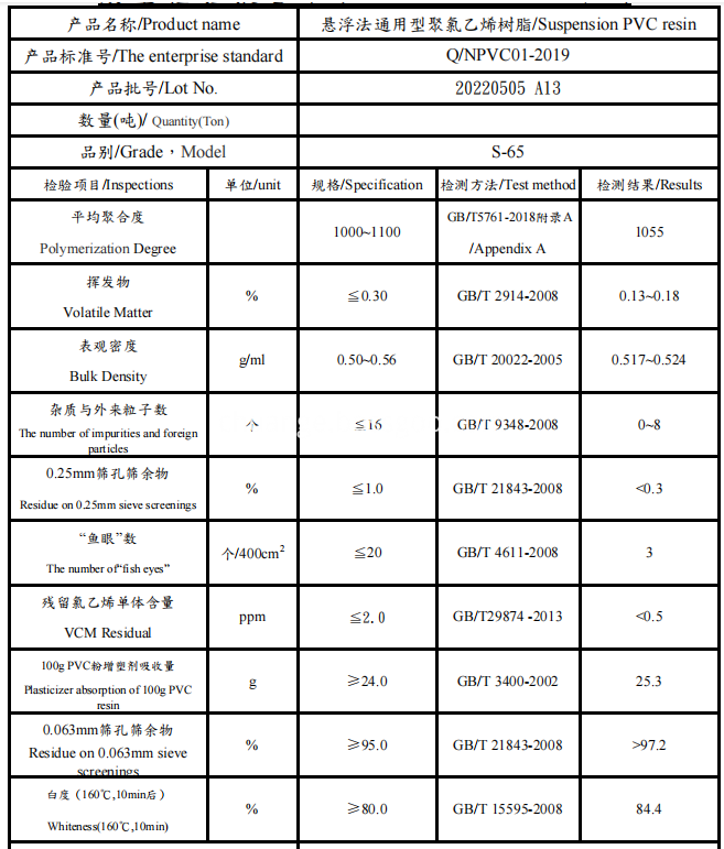 Fpc 포모사 Pvc 수지 S70 S65, Bossgoo.com의 고품질 Fpc 포모사 Pvc 수지 S70 S65