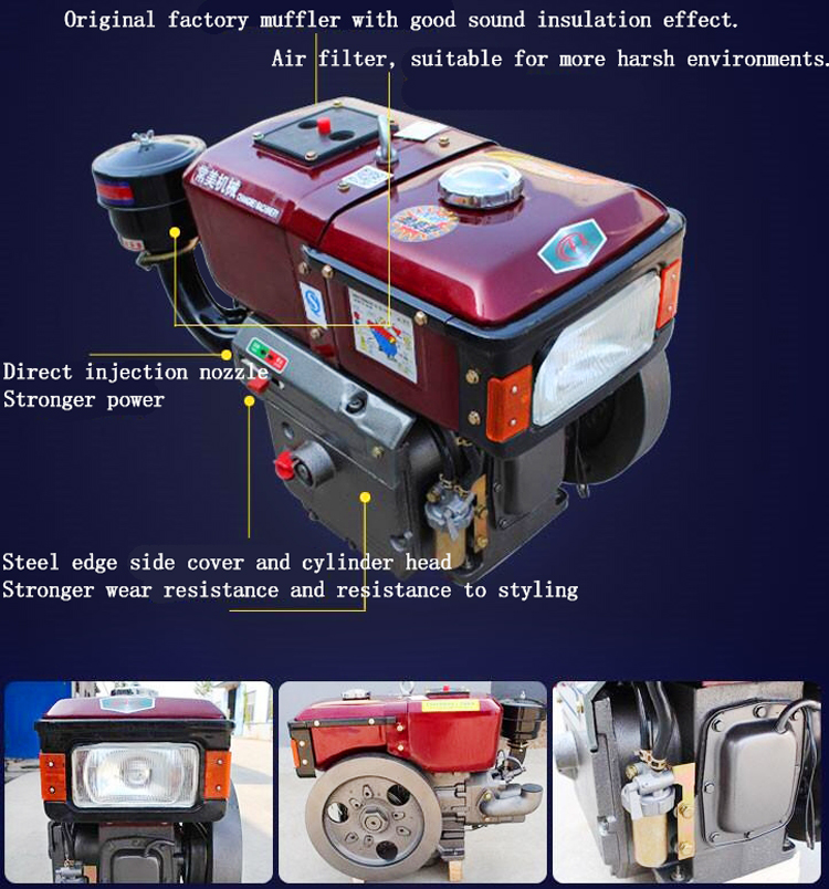 Power Tiller Walking Tractor With Mower, Rotary Tiller, Disk Plough ...