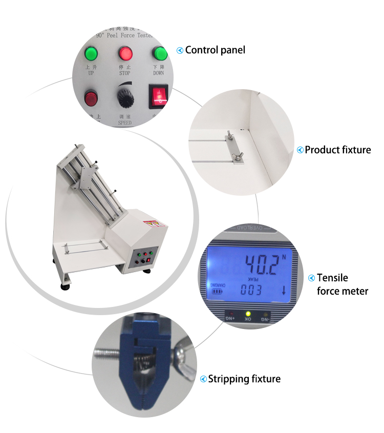 Tape Peel Strength Tester: Adhesive Tape Peel Force Test Machine, High ...