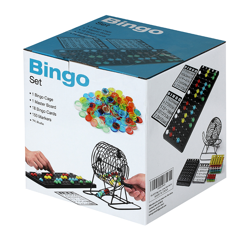 Wire Metal Cage Bingo Game Set: 75 Balls, Machine, Rotary Function, 6 ...