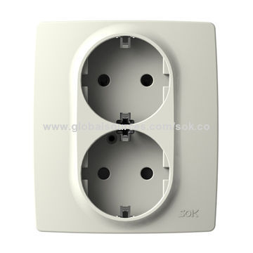 S80 Series 2-gang Schuko Socket, Simple To Assemble And Install, Elegant Performance, High ...