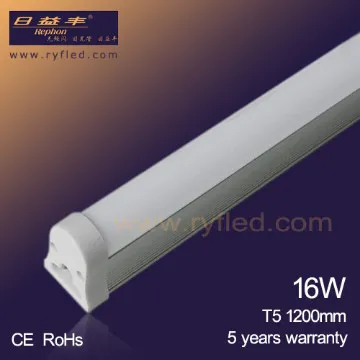T5 Led Tube 16w 120cm Milky Cover With Bracket Ce & Rohs Approval, High ...