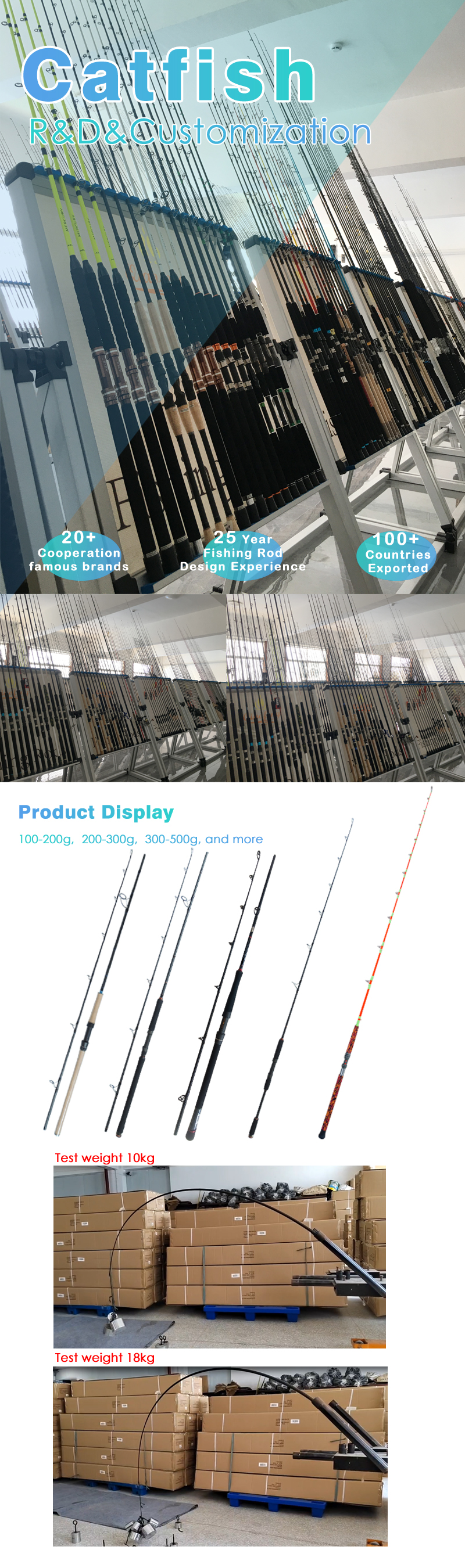 9ft Catfish Heavy Rod For 100-250g Lures, High Quality 9ft Catfish ...