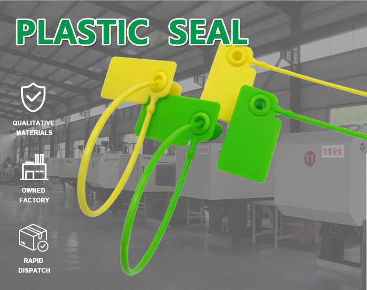 Blue Plastic Security Tag Seals With Laser Logo - Pull Tight, Self ...