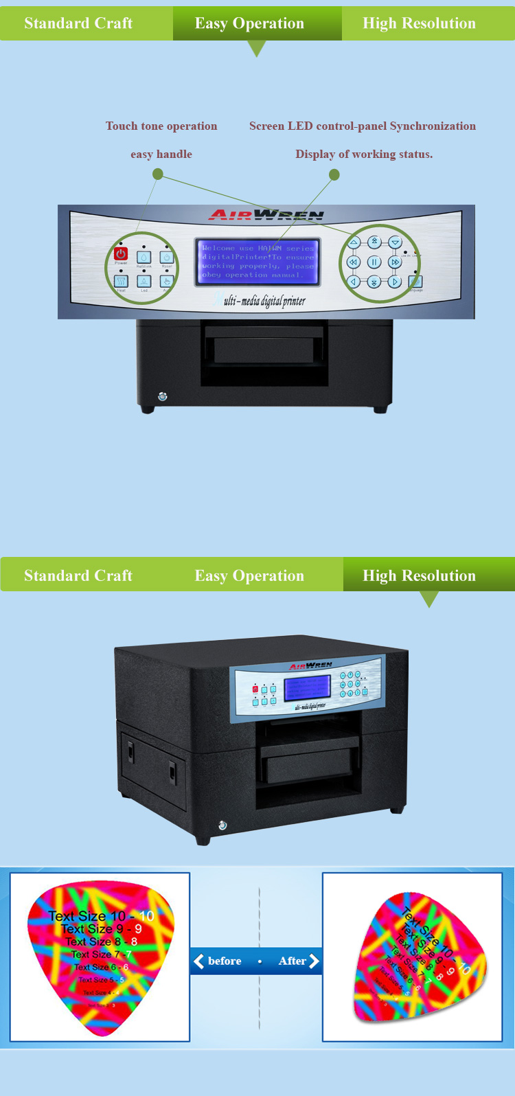 Airwren Dtg Flatbed Printer A4 Size Small Direct To Garment Digital ...