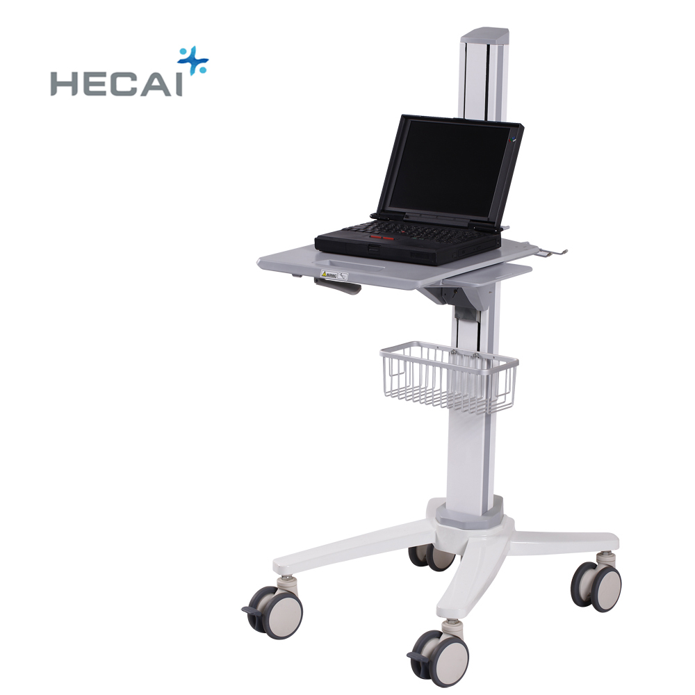 Height Adjustable Nurse Station Mobile Trolley With Integrated Computer ...