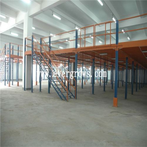 Medium Duty Steel Galvanized Grating Shelving Supported Floor, High ...