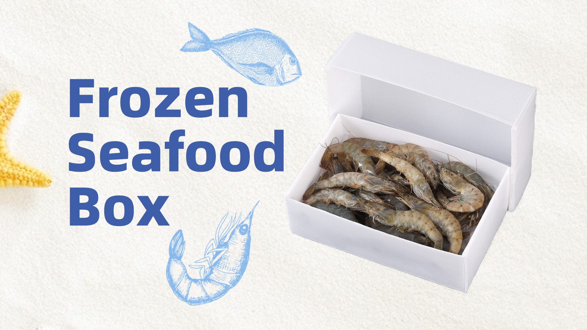 Corrugated Seafood Box 2kg - Frozen Shrimp And Fresh Seafood Packaging ...
